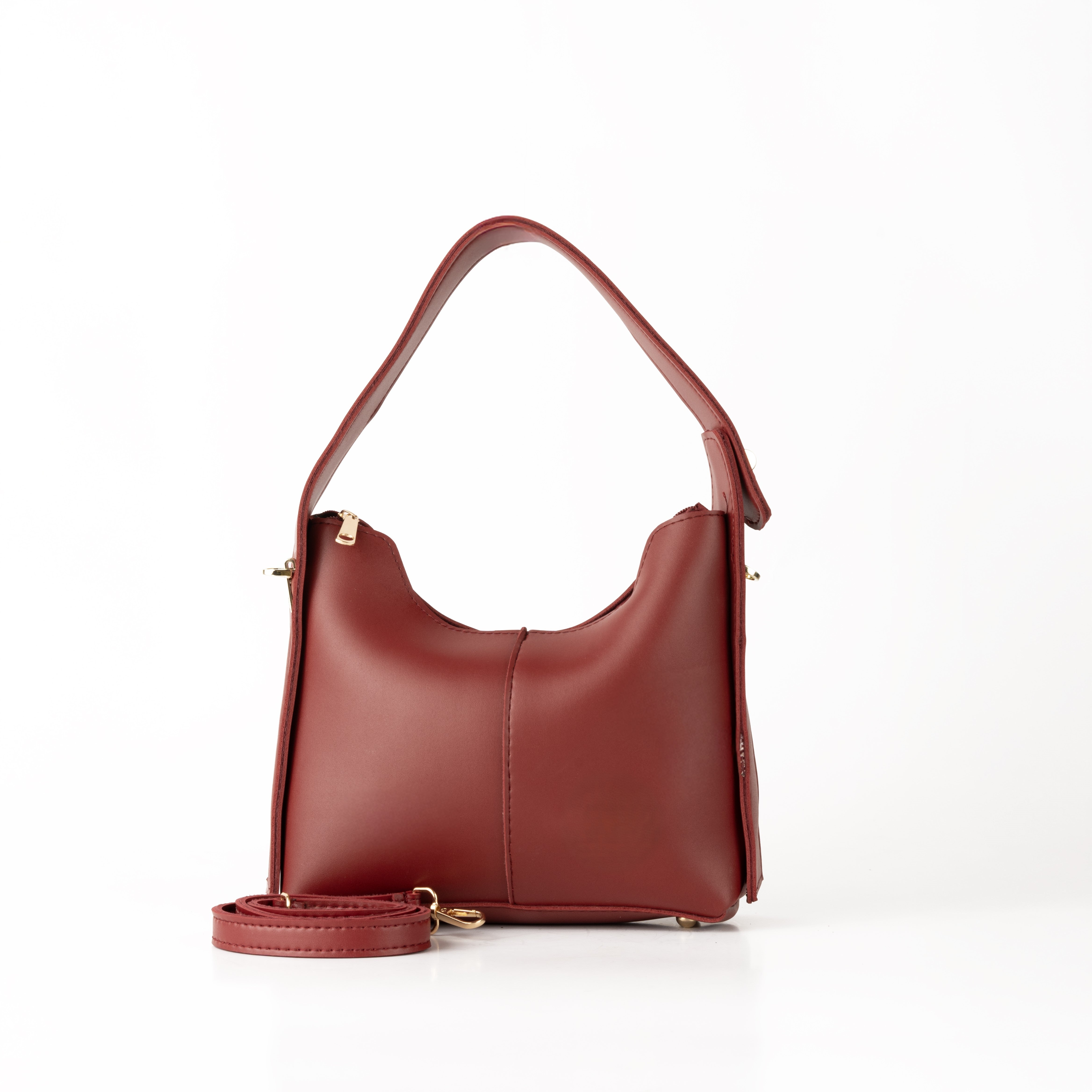 Velmira Maroon Handbag – Silaya